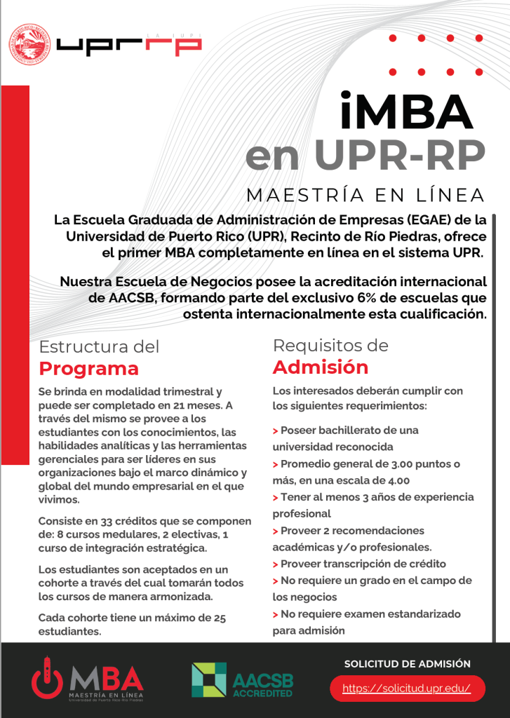 Información iMBA – Escuela Graduada de Administración de Empresas
